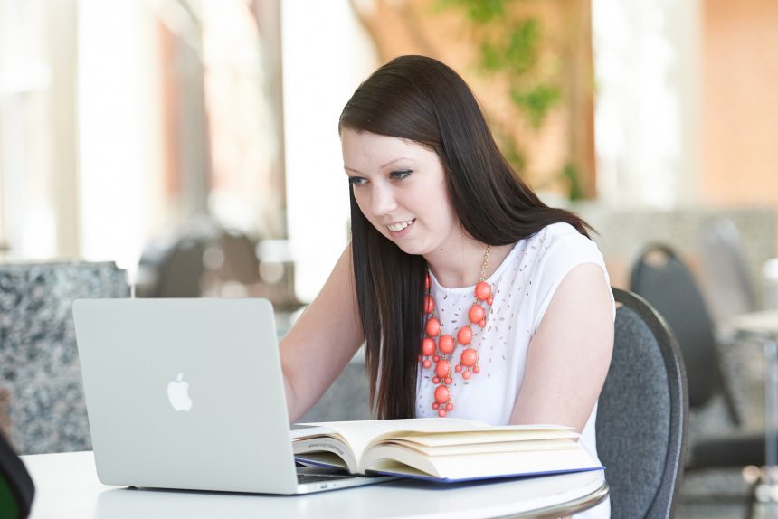 Students complete homework - Clarke University - Clarke University